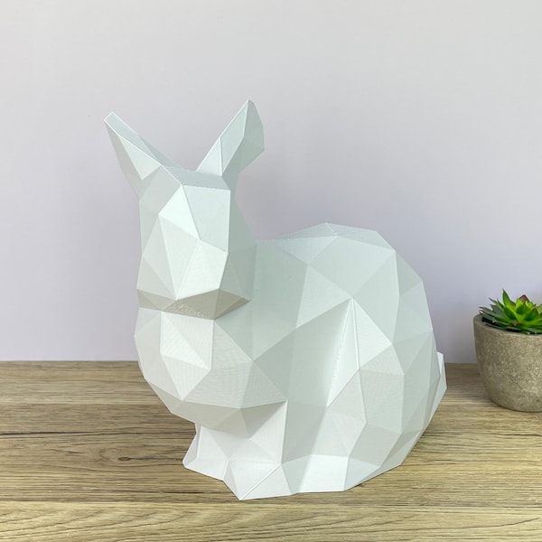Geometric Rabbit - Etsy