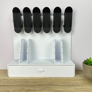 Tech Deck Stand With Drawer - Holds 20+ Tech Decks - Multiple Colours ...