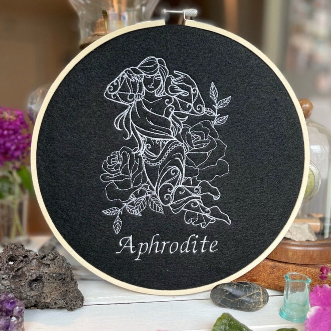 Aphrodite Venus Constellation Art / Embroidery Hoop Art / Goddess Love ...