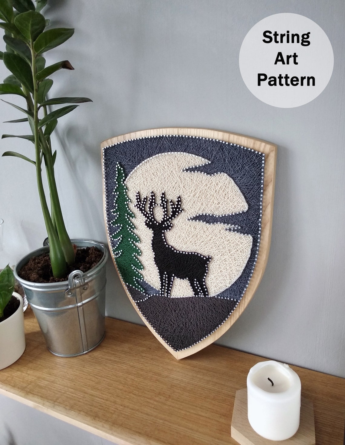 String Art Pattern Printable Deer DIY String Art Pattern | Etsy