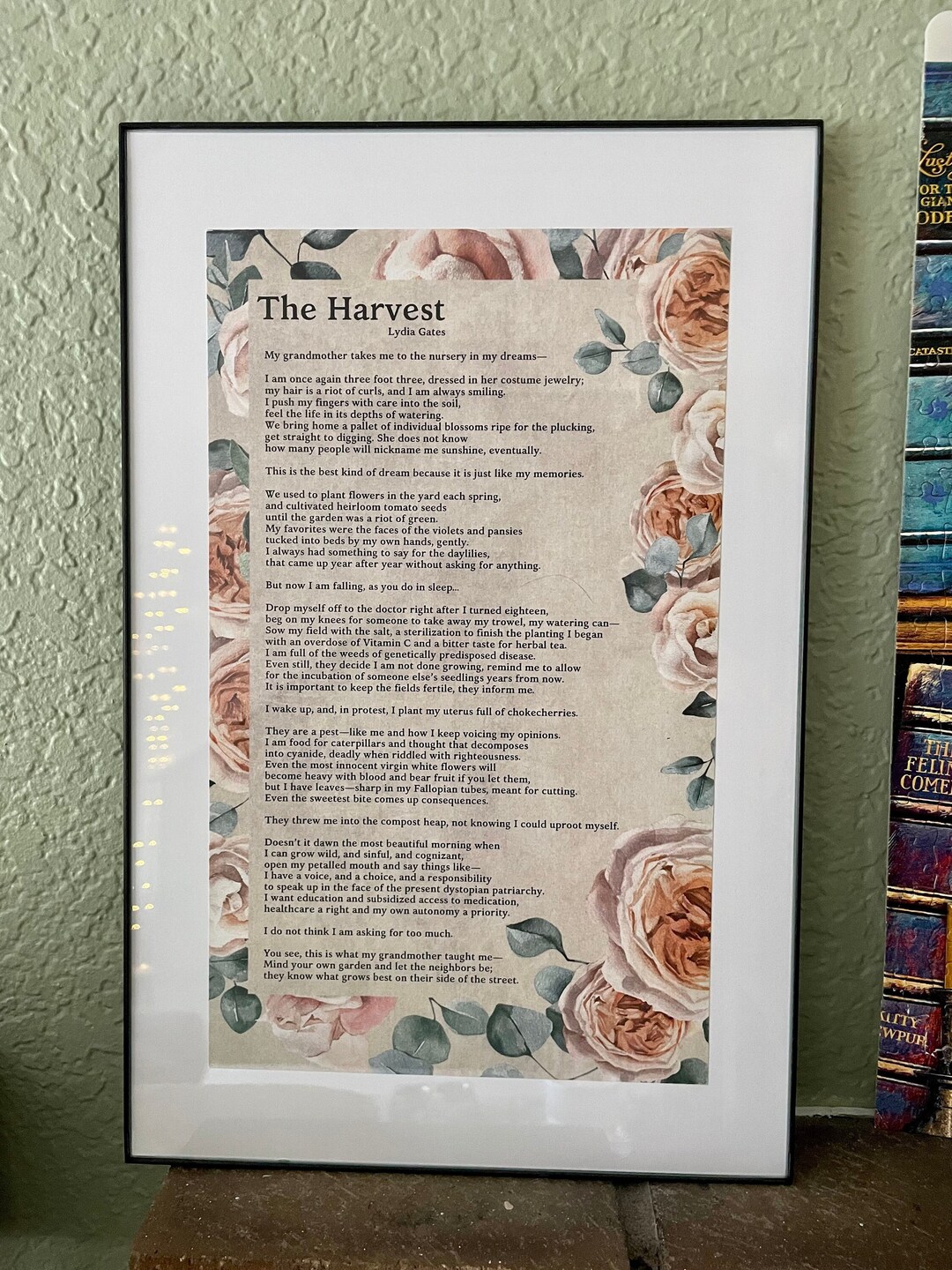 PRINTABLE DOWNLOAD: the Harvest Poem Broadside by Lydia Gates - Etsy