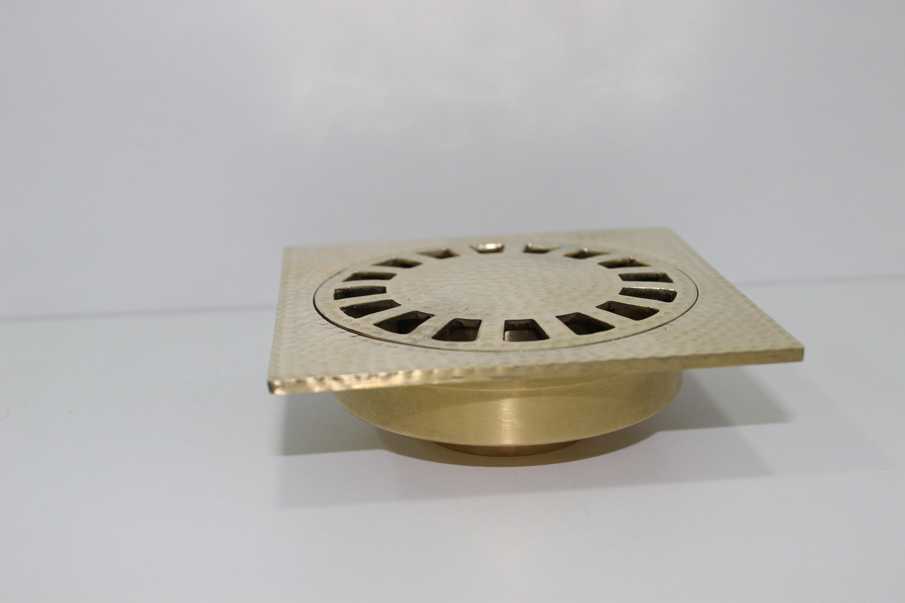 Solid Brass Floor Drain Hammered Square Shower Drain Cover - Etsy