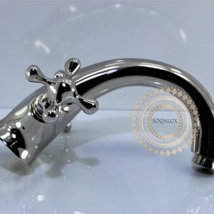 Embossed Silver Faucet , Centerset Faucet Hand Carved Faucet Antique ...