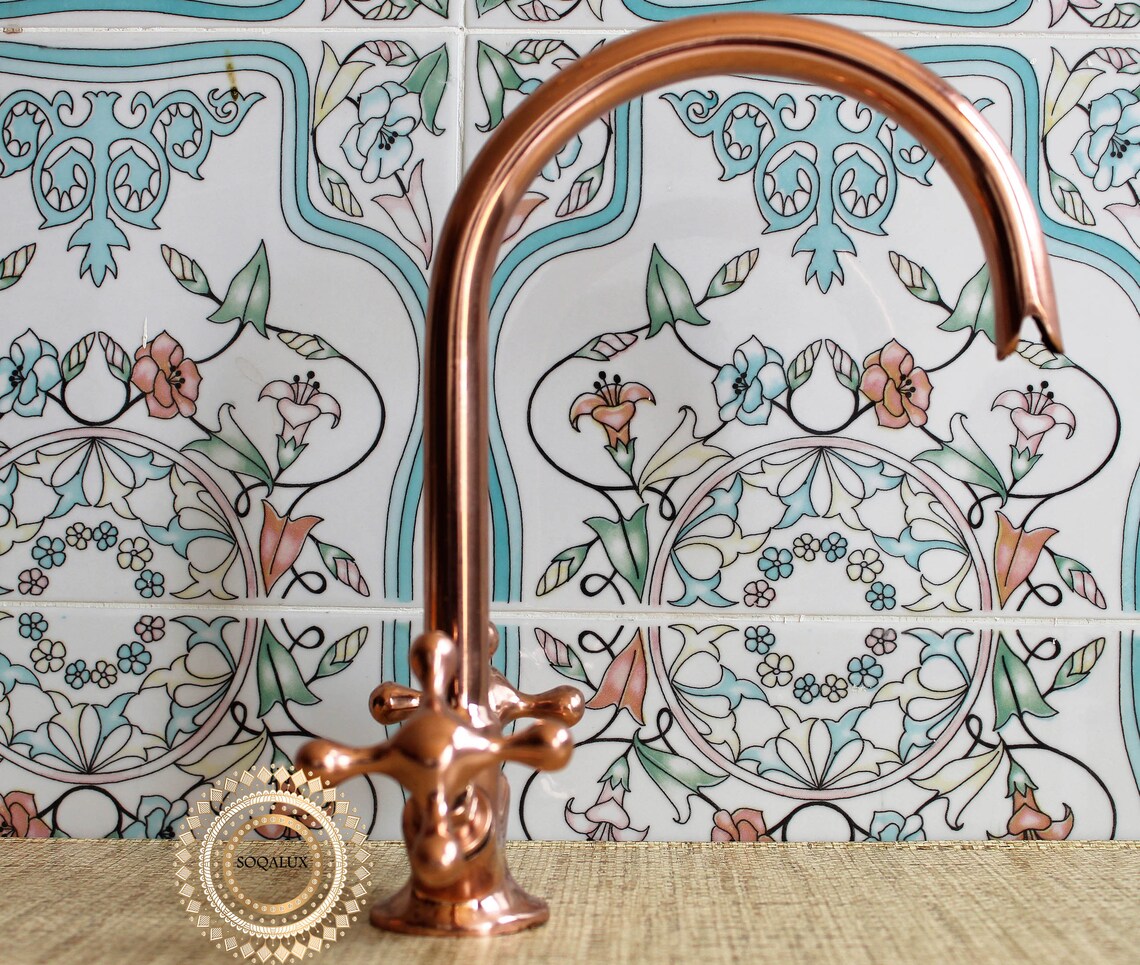 Red Copper Faucet for Kitchen or Bathroom Handmade Faucet | Etsy