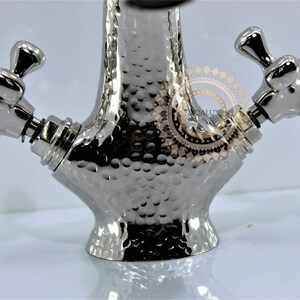 Embossed Silver Faucet , Centerset Faucet Hand Carved Faucet Antique ...
