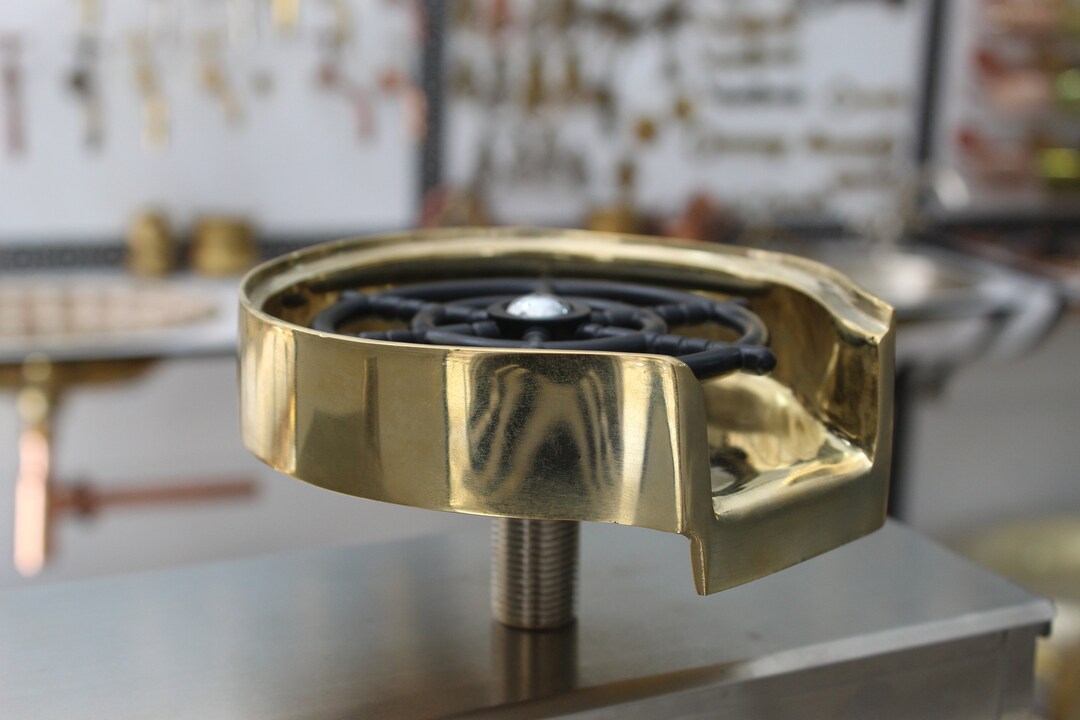 Unlacquered Brass Glass Rinser for Kitchen Sinks, Kitchen Sink Rinser ...