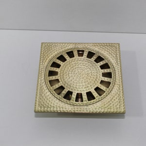 Solid Brass Floor Drain Hammered Square Shower Drain Cover - Etsy