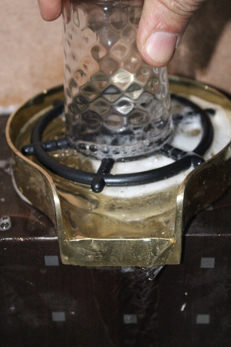 Unlacquered Brass Glass Rinser for Kitchen Sinks, Kitchen Sink ...