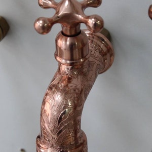 Handmade Copper Water Tap and Engraved Moroccan Faucet - Unique Decor ...