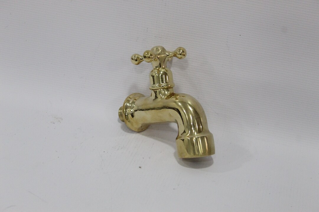 Moroccan Vintage Brass Water Faucet For Garden Solid Brass Wall Mounted Water Tap Etsy