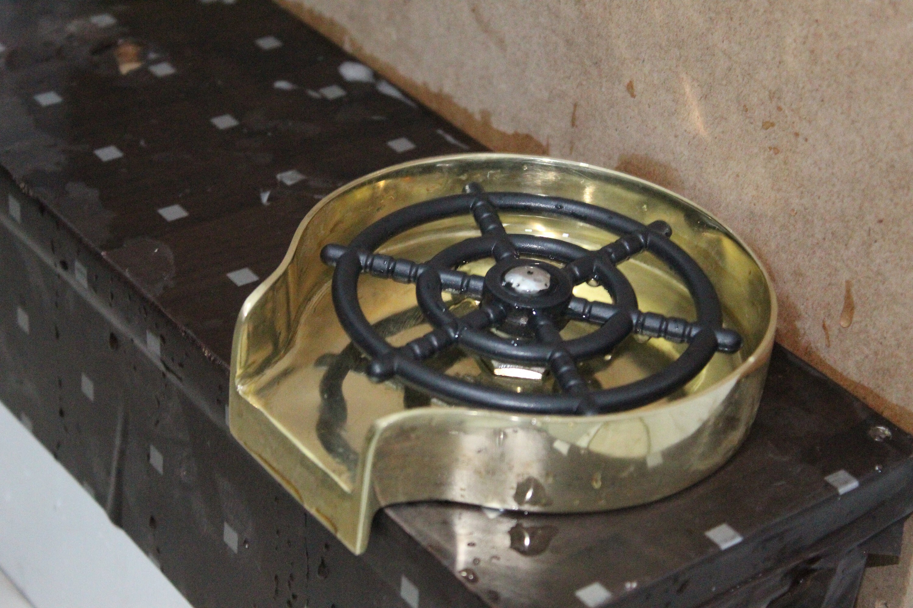 Unlacquered Brass Glass Rinser for Kitchen Sinks, Kitchen Sink ...