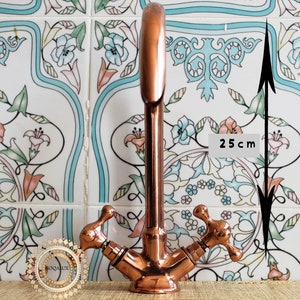 Handmade Red Copper Faucet for Kitchen and Bathroom, Luxurious Patina ...