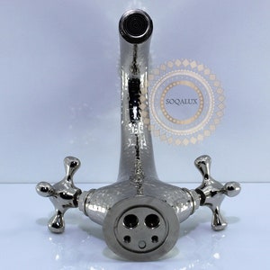 Embossed Silver Faucet , Centerset Faucet Hand Carved Faucet Antique ...