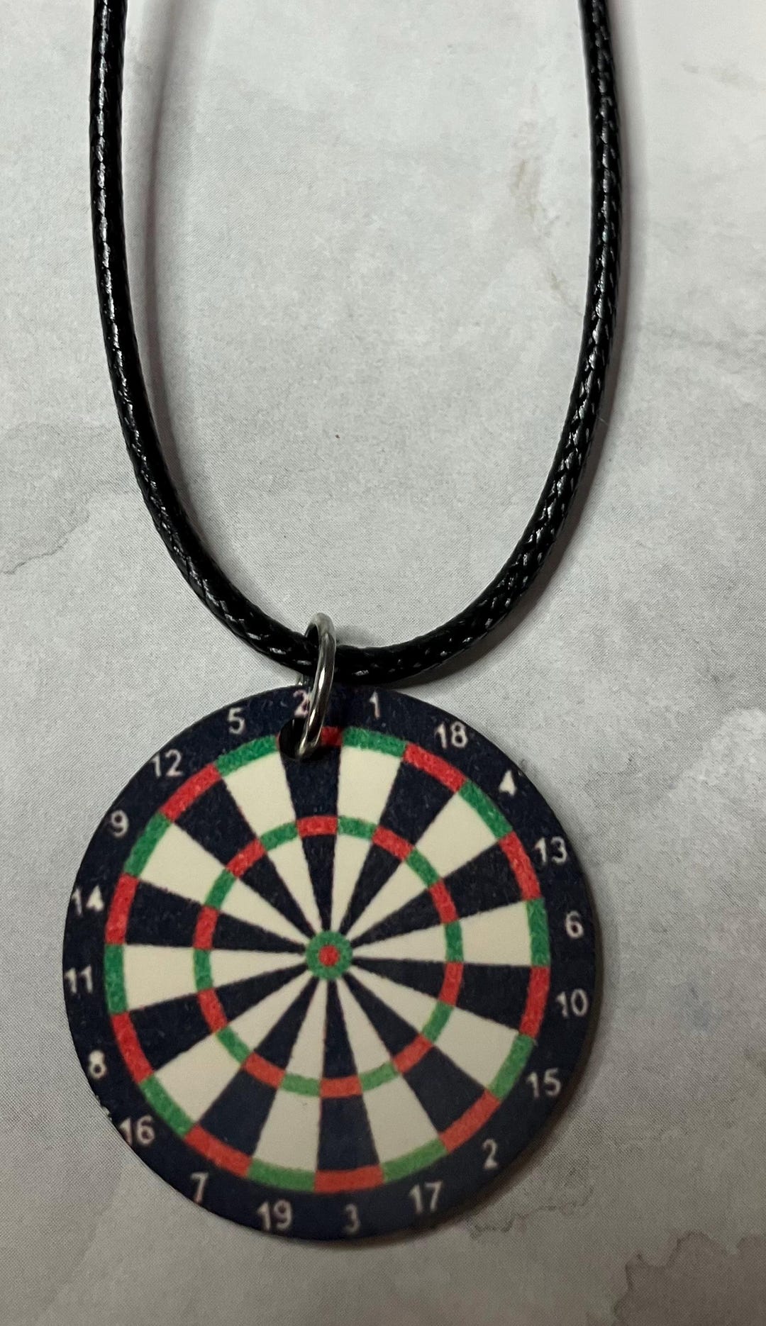 Darts Necklace, Darts Gift, Dartboard Necklace, Sports Lover, Christmas ...
