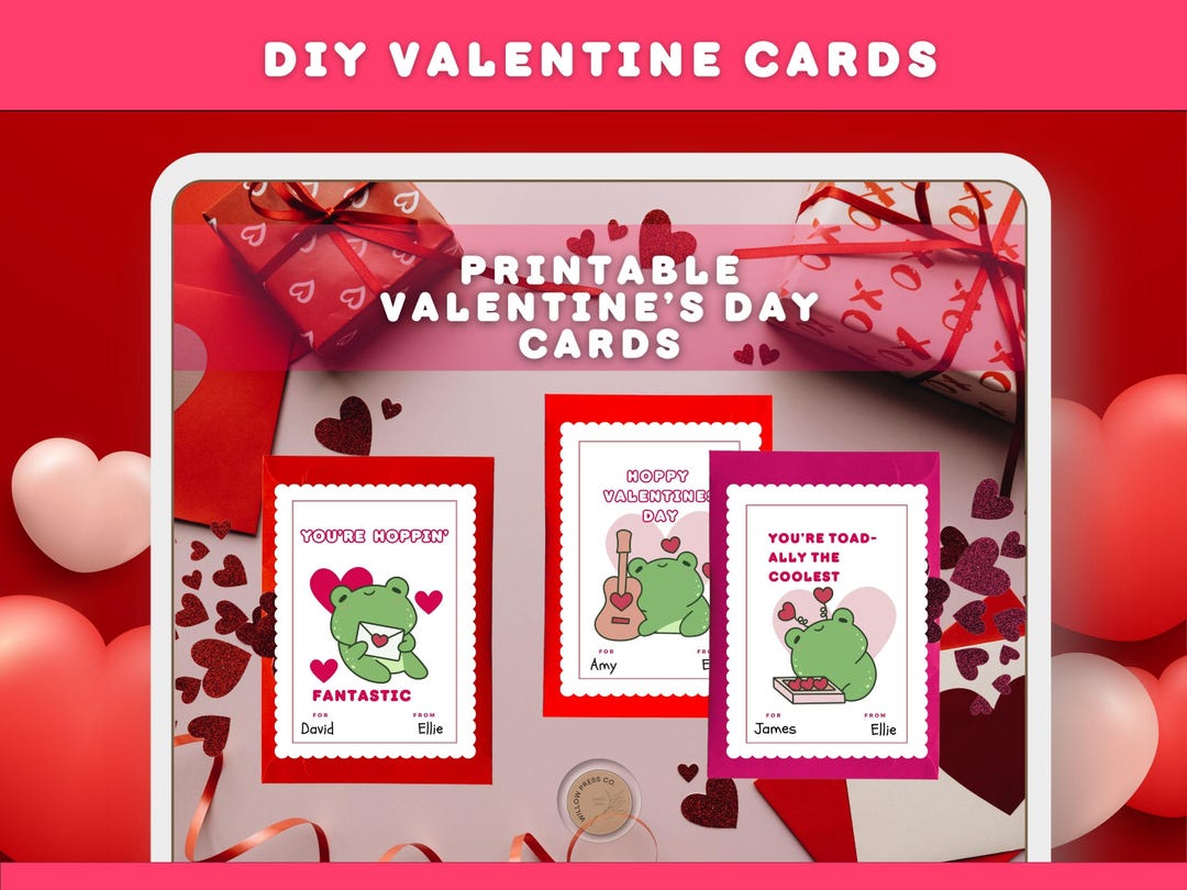 Funny Kids Valentine's Day Cards, 12 Printable Classroom Valentines ...