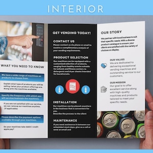 Vending Machine Business Trifold Brochure Template (canva Editable) - Etsy
