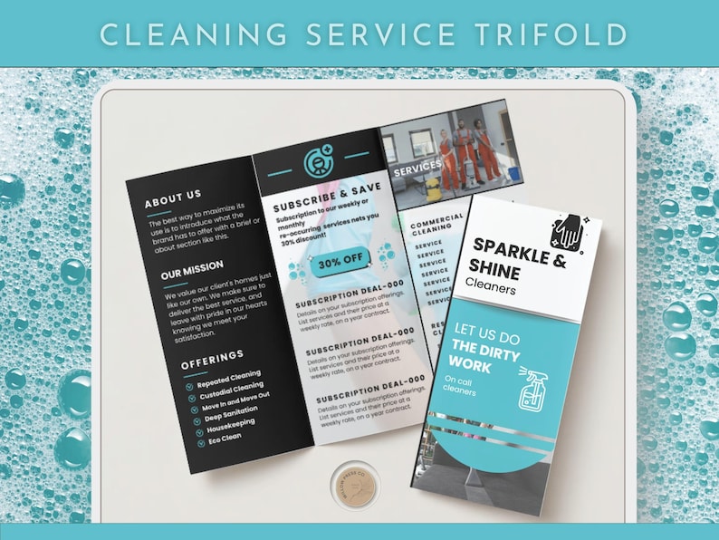Cleaning Business Trifold Brochure Template,recession Proof Cleaner ...