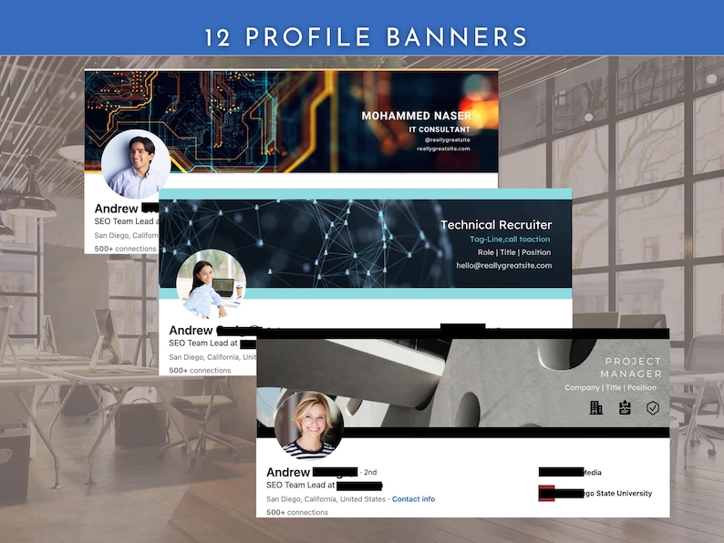 Minimal Linkedin Banner Templates: Customizable Canva Designs (digital ...