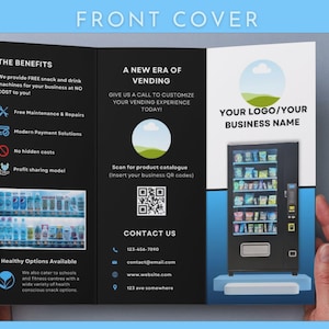 Vending Machine Business Trifold Brochure Template (canva Editable) - Etsy