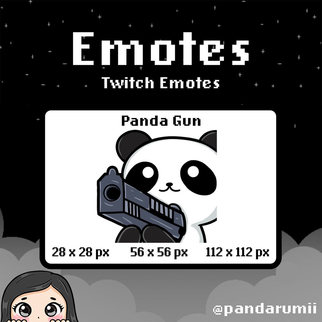 Twitch Emote Cute Panda Gun - Etsy
