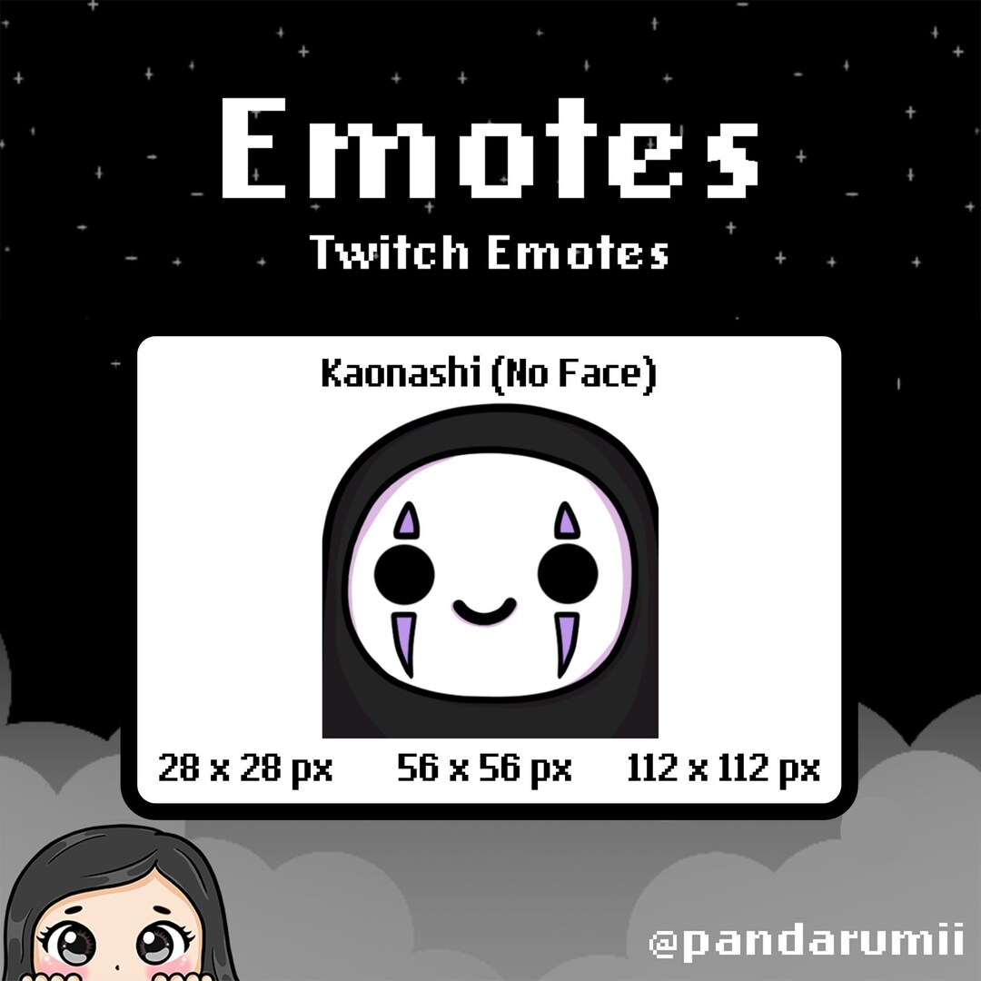 Twitch Emote Cute No Face - Etsy