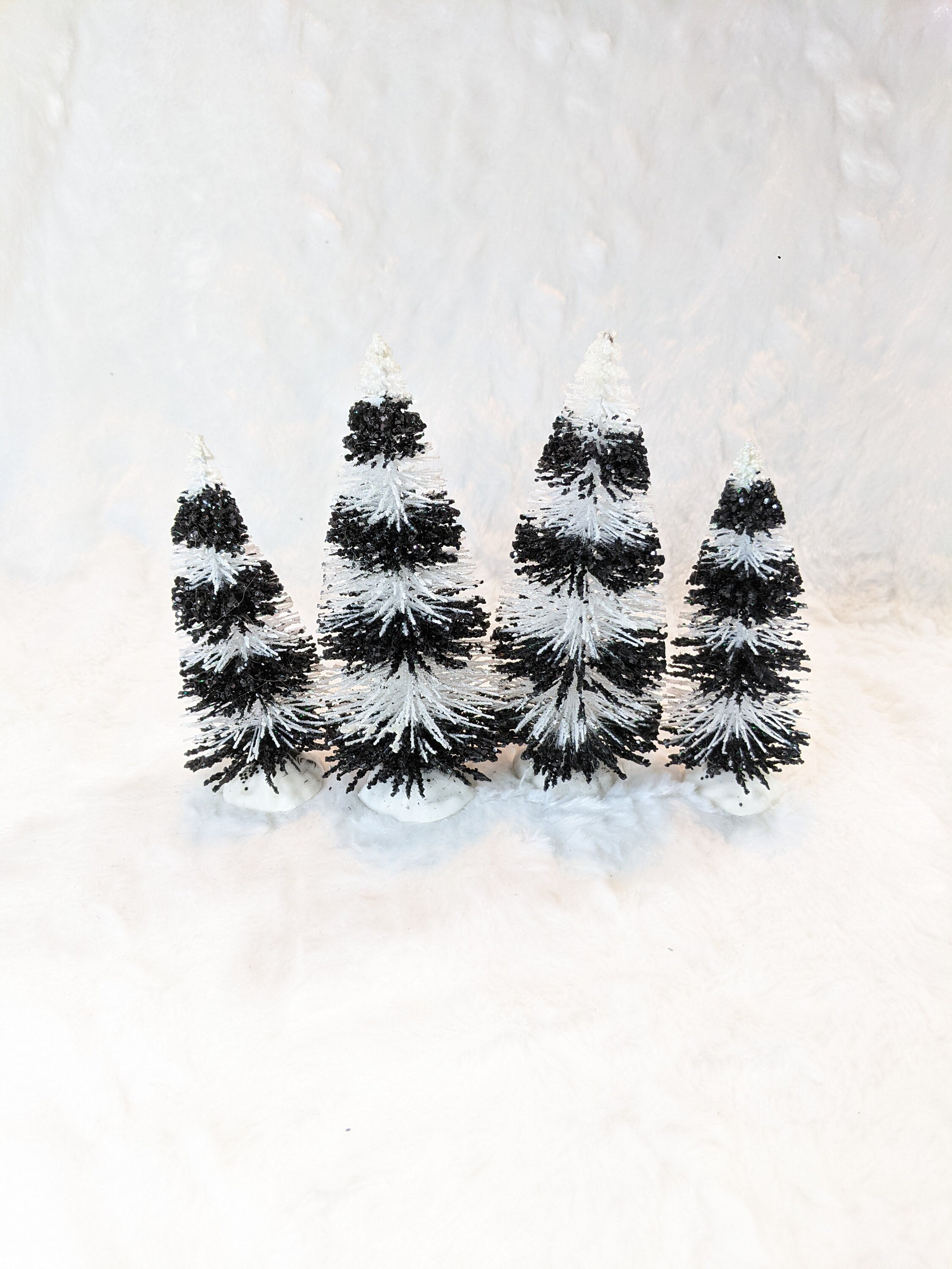 Black and White Striped Christmas Trees, Striped Trees, Black and White ...