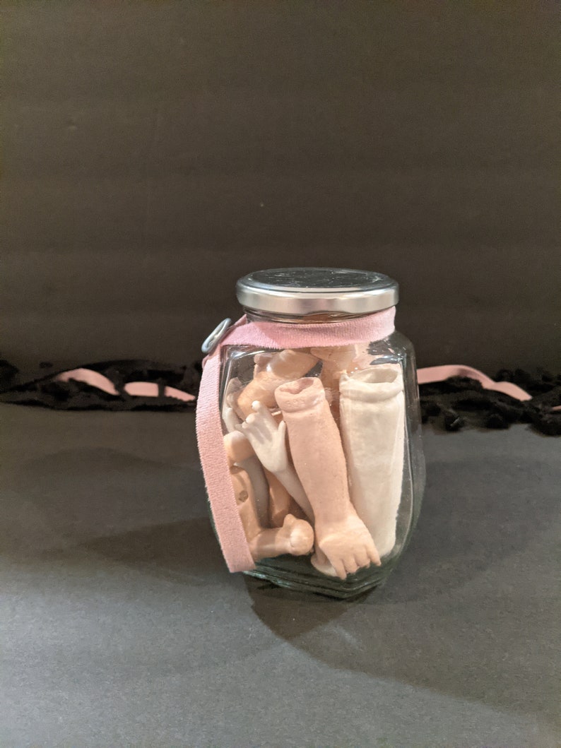 Jar of Body Parts, Creepy Decor, Baby Doll Parts, Creepy Dolls ...