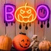 BOO Neon Sign, Halloween Neon Sign, Halloween Party Sign,halloween Sign ...