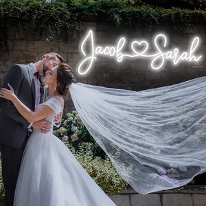 Wedding Neon Sign, Wedding Initials Neon Sign, Custom Heart Neon Sign ...