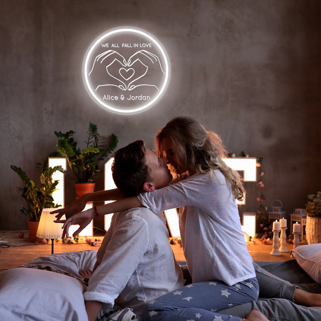 Custom Couple Neon Sign, Valentines Day Gift for Her/him, Couple Names ...