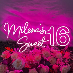 Sweet 16 Neon Sign, Sweet 16 Party Neon Sign Decor, Gift for Kids ...