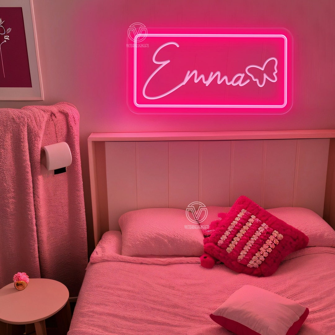 Custom Name Neon Sign for Kids, Neon Sign Custom Neon Sign Bedroom ...