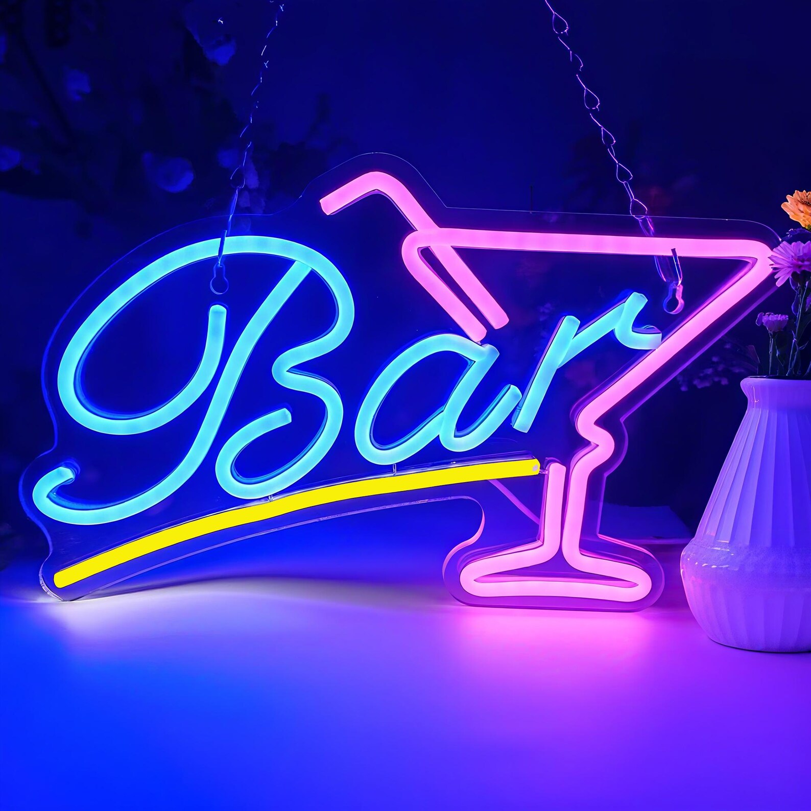 Bar Neon Sign Business Decoration Custom Neon Bar Signs, Cocktail Bar ...
