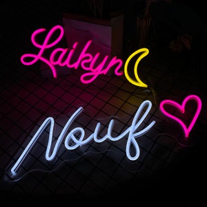 Custom Name Neon Sign for Kids, Neon Sign Custom Neon Sign Bedroom ...