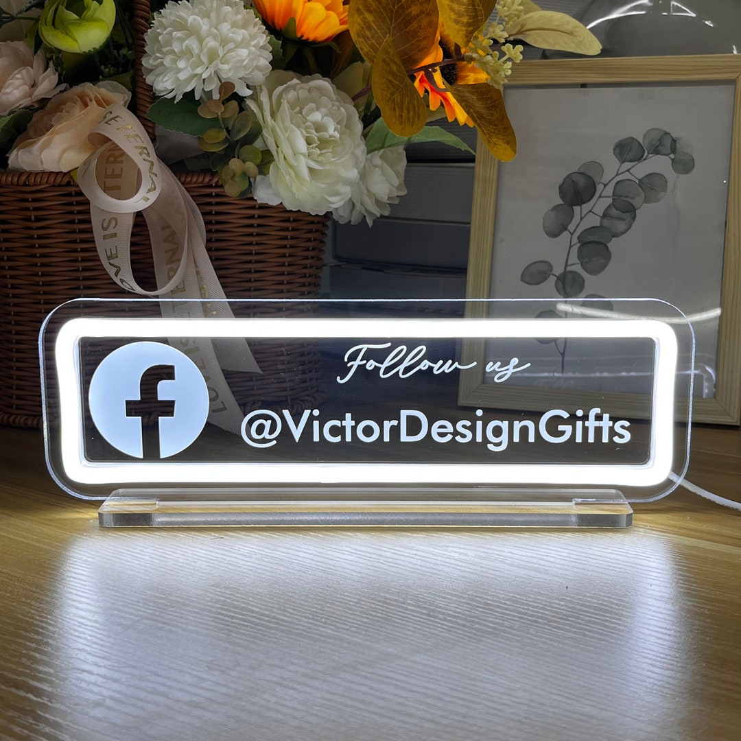 Social Media Neon Sign Custom, Game Room Decor, Personalized Blogger ...