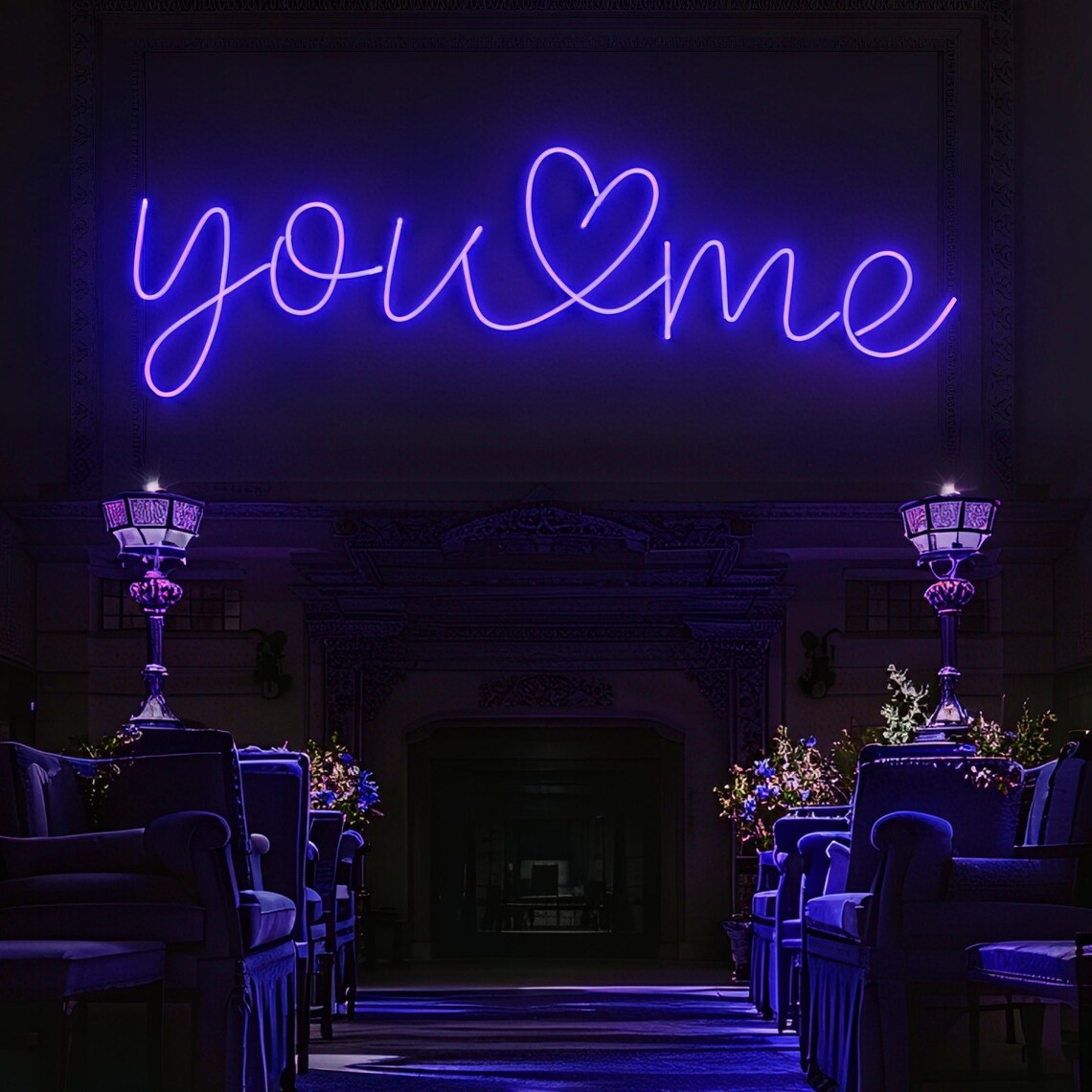 You+me Neon Sign Wedding, Custom Neon Sign, Wedding Neon Sign, You and ...