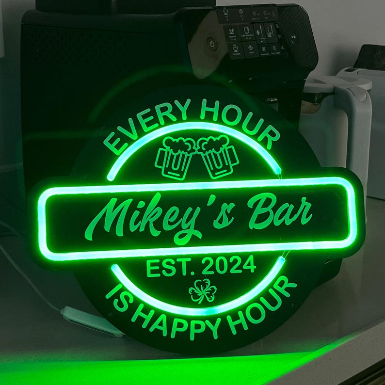 Custom Bar Neon Sign, Beer Led Light Sign Wall Decor Business Sign ...