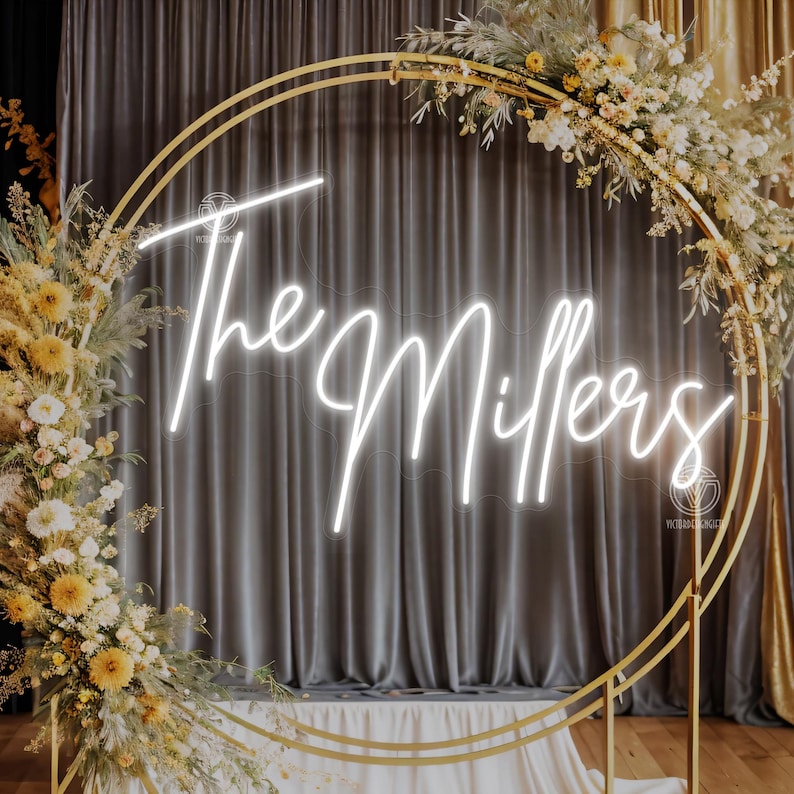 Custom Wedding Neon Sign Personalized Romantic Decor Led Lights Neon ...