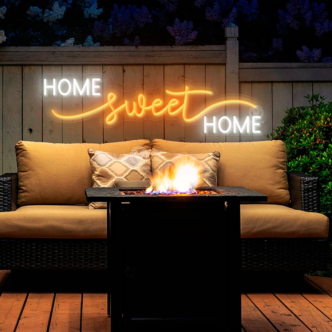 Home Sweet Home Neon Sign, Custom Neon Sign, Wedding Neon Sign, Wall ...