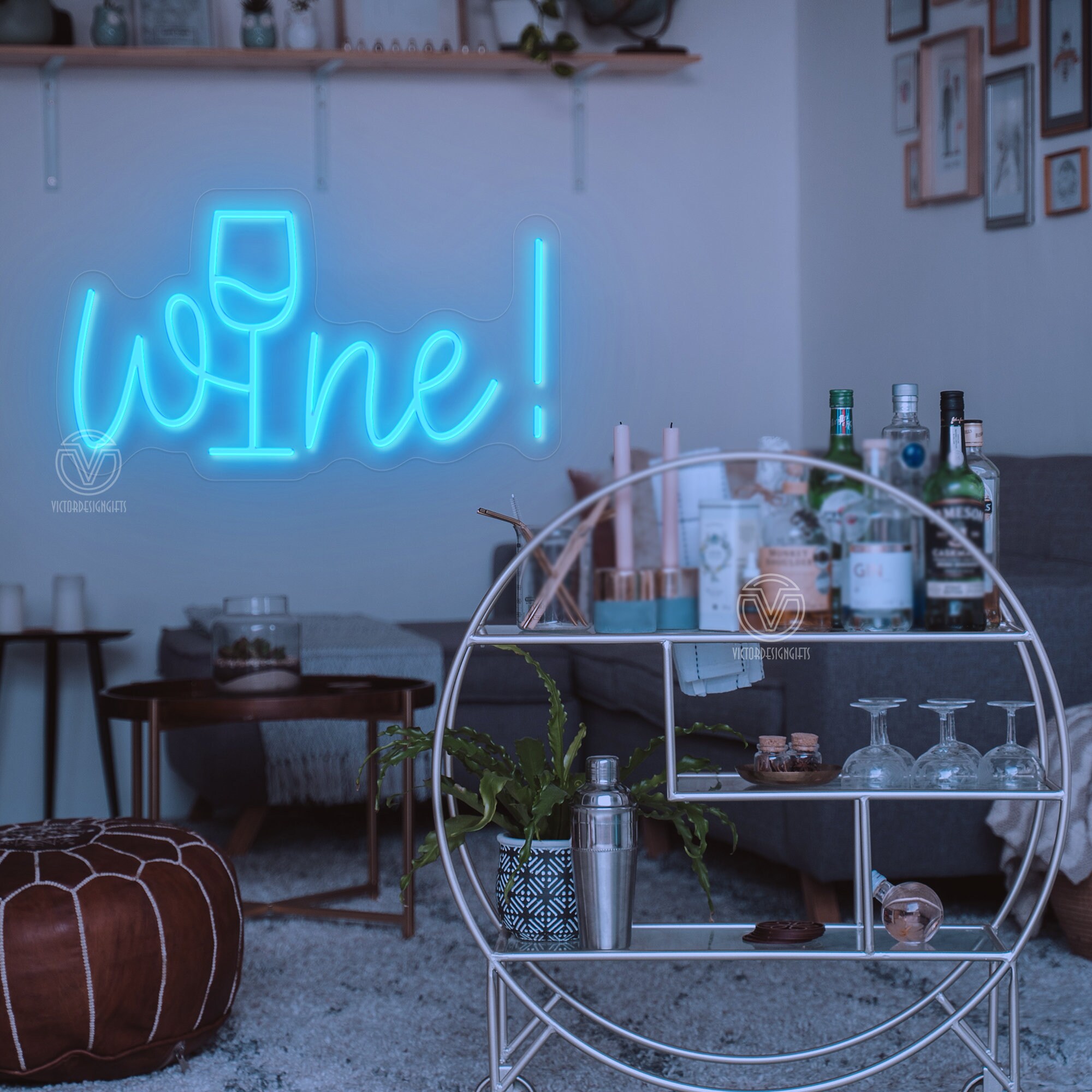 Wine Neon Sign, Custom Neon Sign, Wine Lover Art Decor, Wine Wall Decor ...