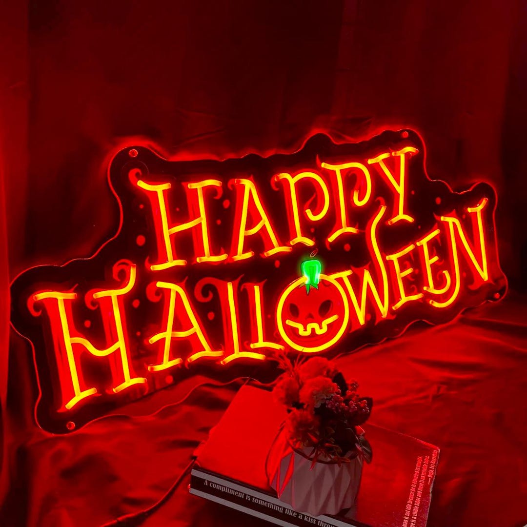 Halloween Neon Sign, BOO'D Neon Sign, Halloween Party Sign, Halloween ...
