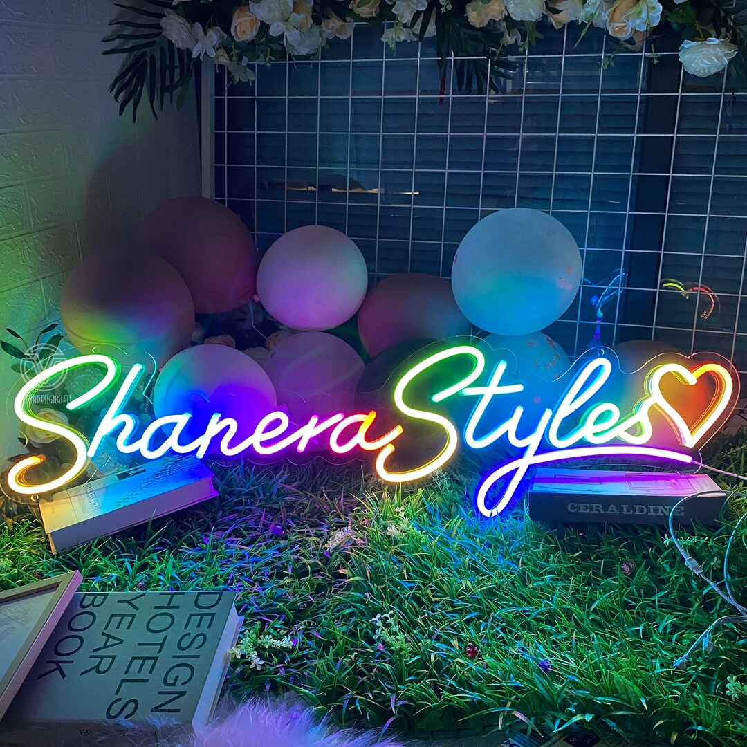 Custom Rainbow Neon Sign, RGB Wedding Neon Sign, RGB Wall Decor Neon ...