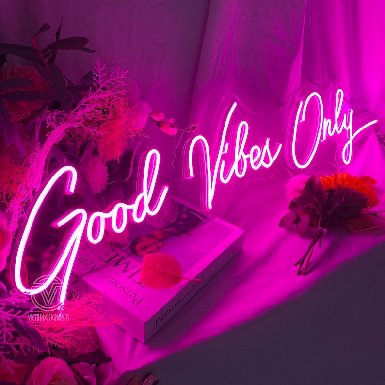 Good Vibes Only Neon Sign Custom Neon Sign Wedding Backdrop - Etsy