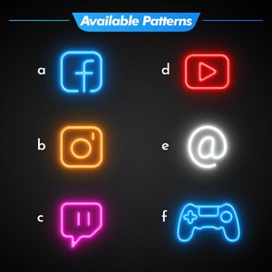 Social Media Sign Custom, Gamer Tag Name Tabletop Sign, UV Neon Sign ...