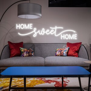 Home Sweet Home Neon Sign, Custom Neon Sign, Wedding Neon Sign, Wall ...