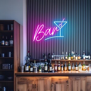 Bar Neon Sign Business Decoration Custom Neon Bar Signs, Cocktail Bar ...