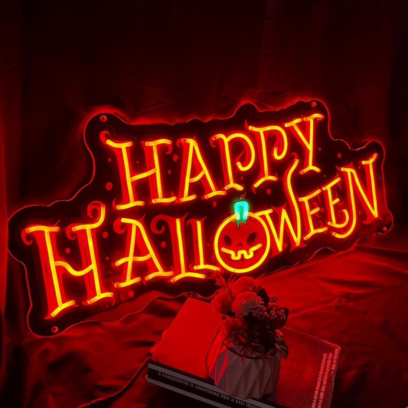 Halloween Lighted Sign - Etsy