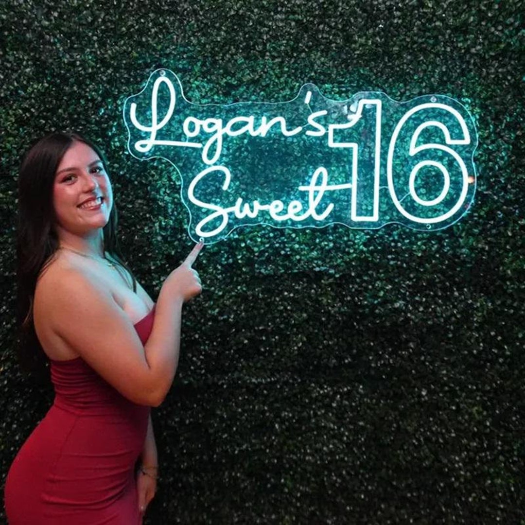 Sweet 16 Neon Sign, Sweet 16 Party Neon Sign Decor, Gift for Kids ...