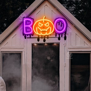 BOO Neon Sign, Halloween Neon Sign, Halloween Party Sign,halloween Sign ...