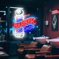 LED Rotating Barber Pole Light | Waterproof Wall Mount Barber Shop Sign ...